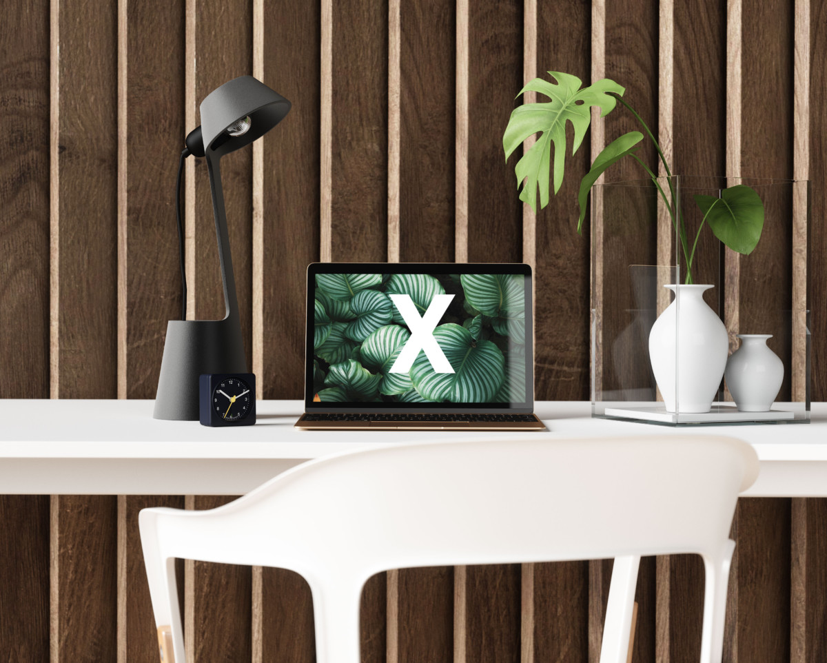 Workspace Front View Mockup - Mockup Templates Images Vectors Fonts Design